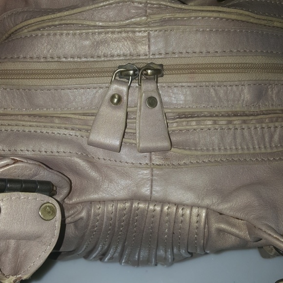 Michael Rome | Bags | Leather Sheen Gold Shoulder Bag | Poshmark